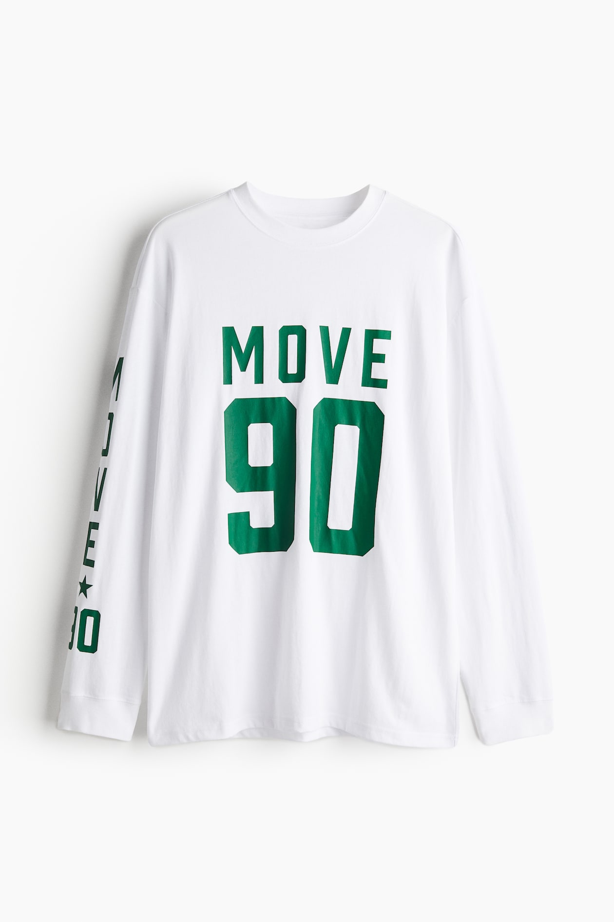 Men’s White/Move 90 Loose Fit Long Sleeve Activewear Top With DryMove ...