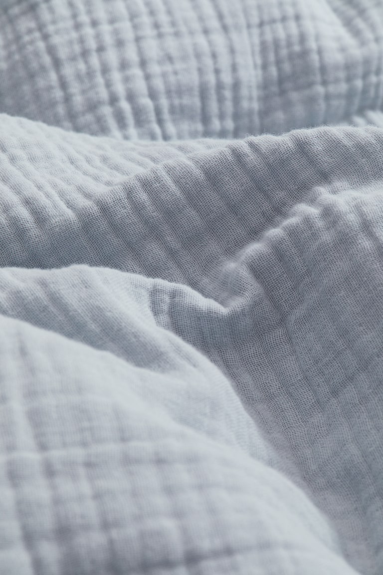 Muslin Twin Duvet Cover Set - Light dusty blue - Home All | H&M US
