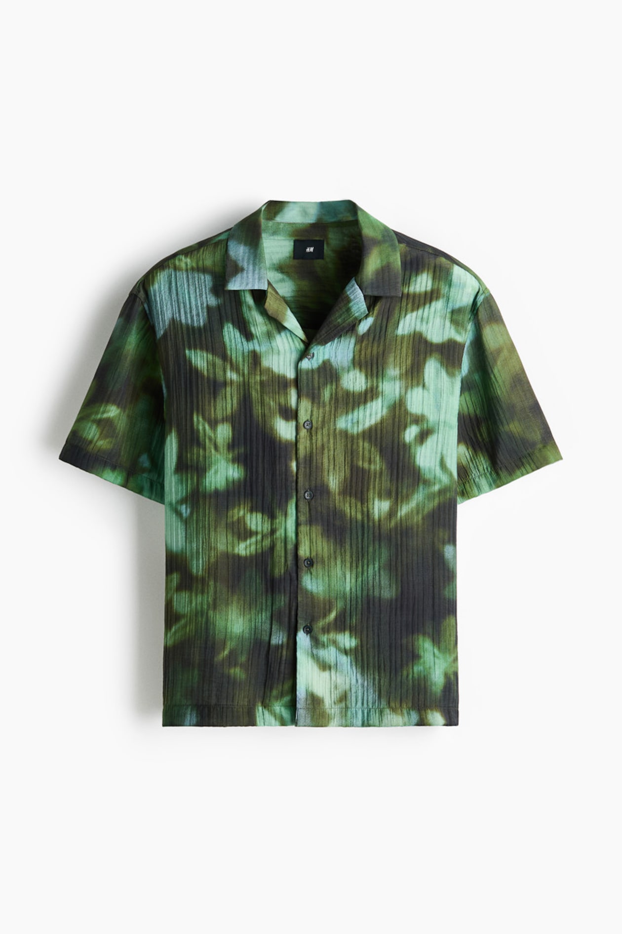 Áo sơ mi cổ hai ve Regular Fit - Màu xanh kaki/Hoa lan - Men | H&M VN