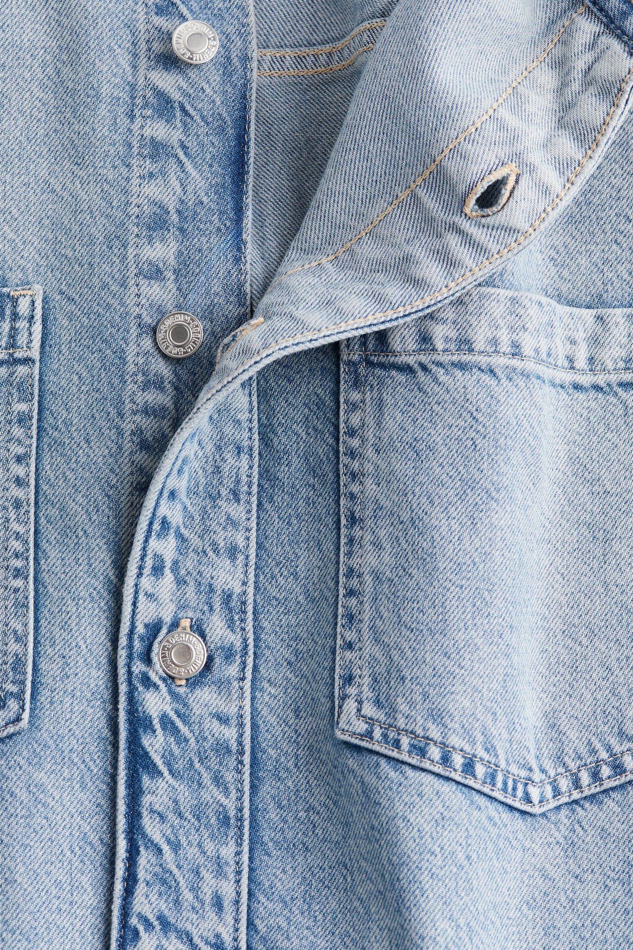 Feather Soft Denim Shirt - Light denim blue - Ladies | H&M US