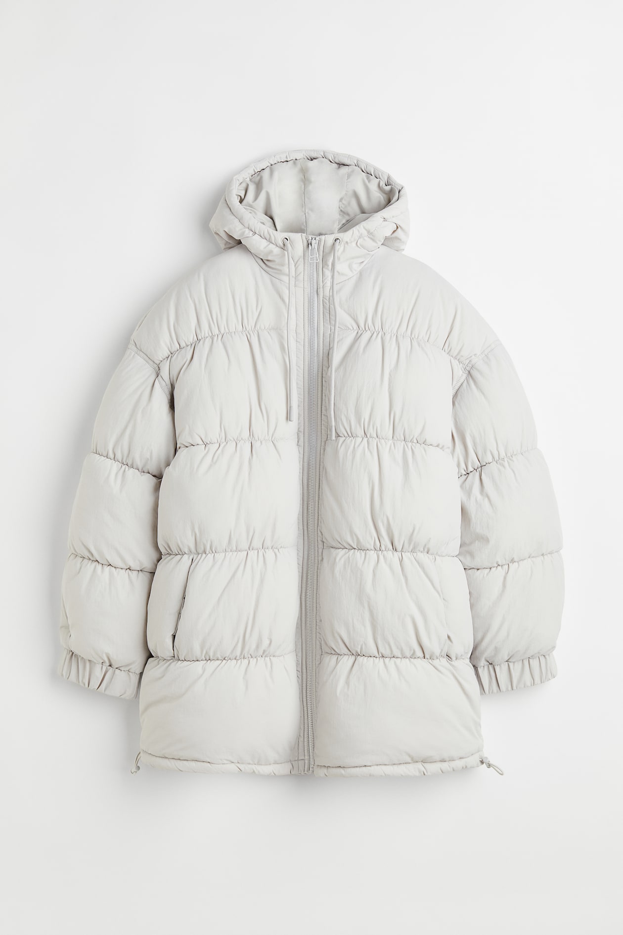 Hooded Puffer Jacket - Light grey - Ladies | H&M AU