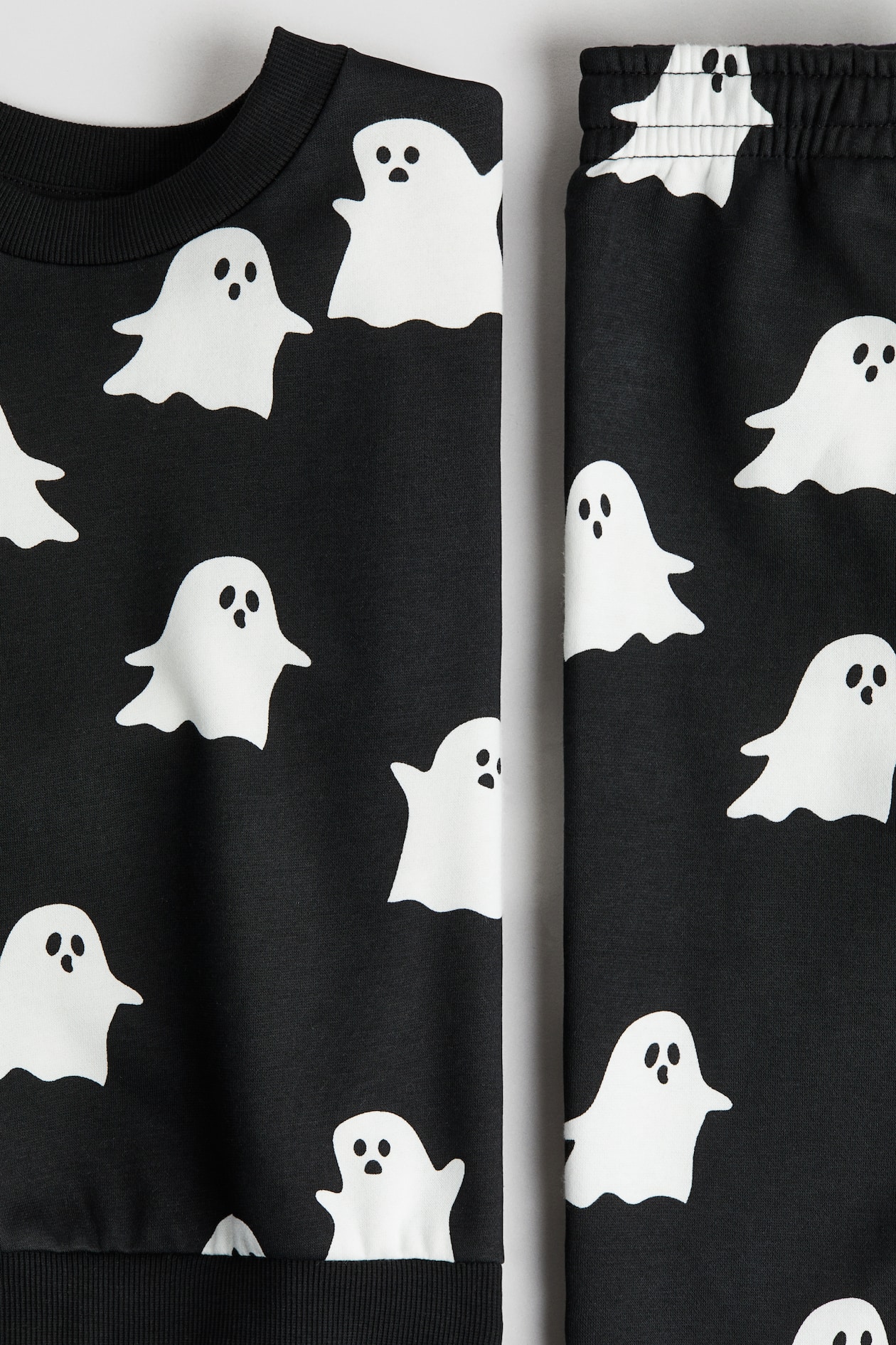 Set de 2 piese din molton cu imprimeu - Black/Ghosts - COPII | H&M RO