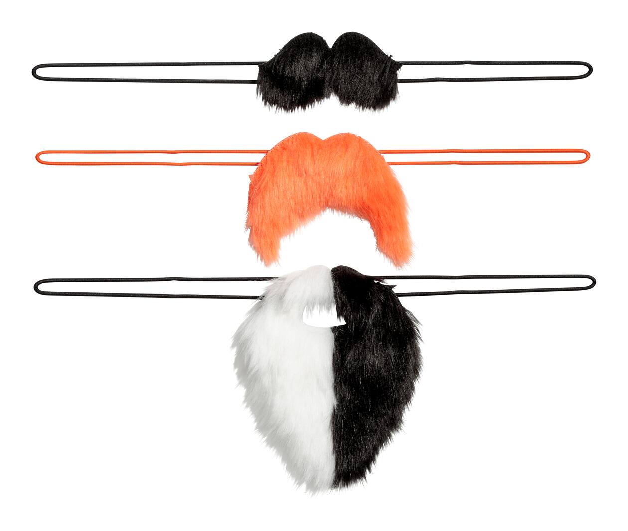 Pack de 3 bigotes de disfraz - Negro/Blanco/Naranja - NIÑOS | H&M ES