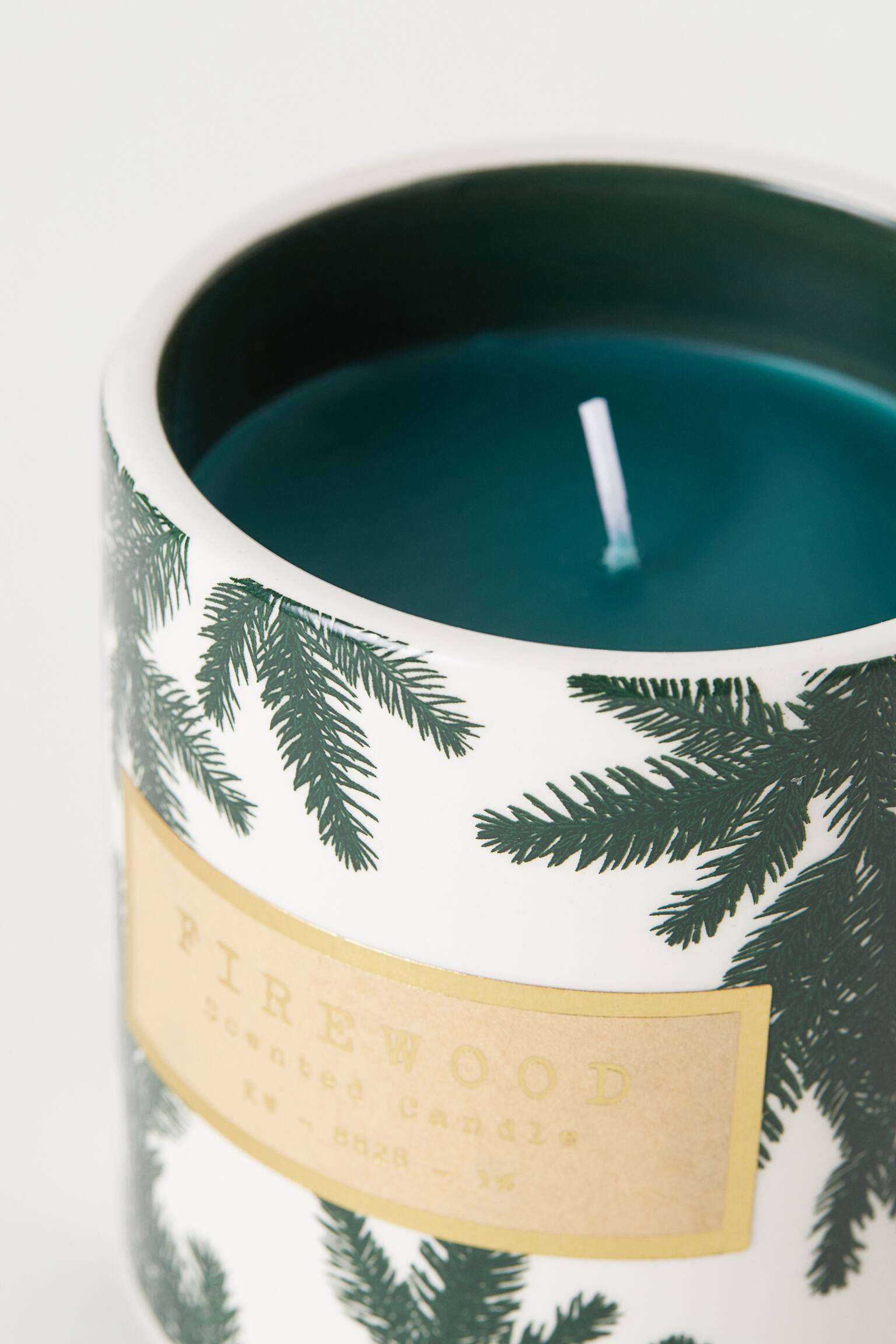 Large Scented Candle - Dark green/Firewood - Home All | H&M US
