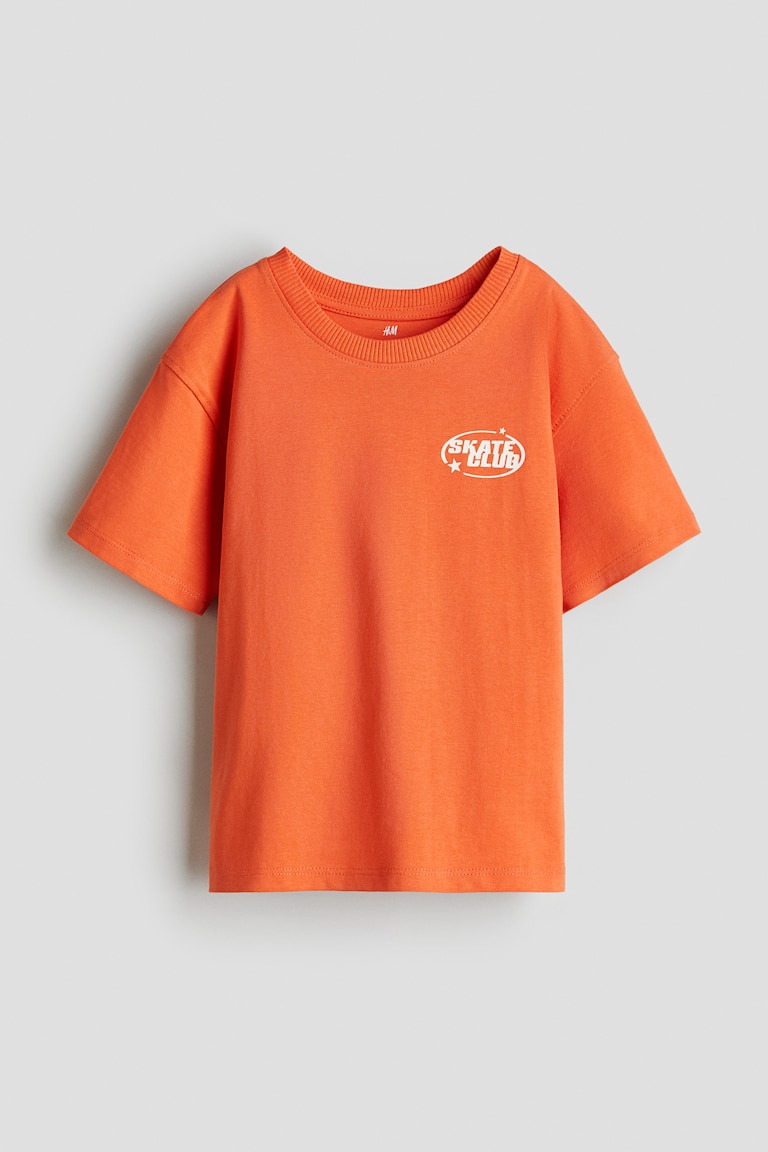 Printed T-Shirt - Orange/Skate Club - Kids | H&M US