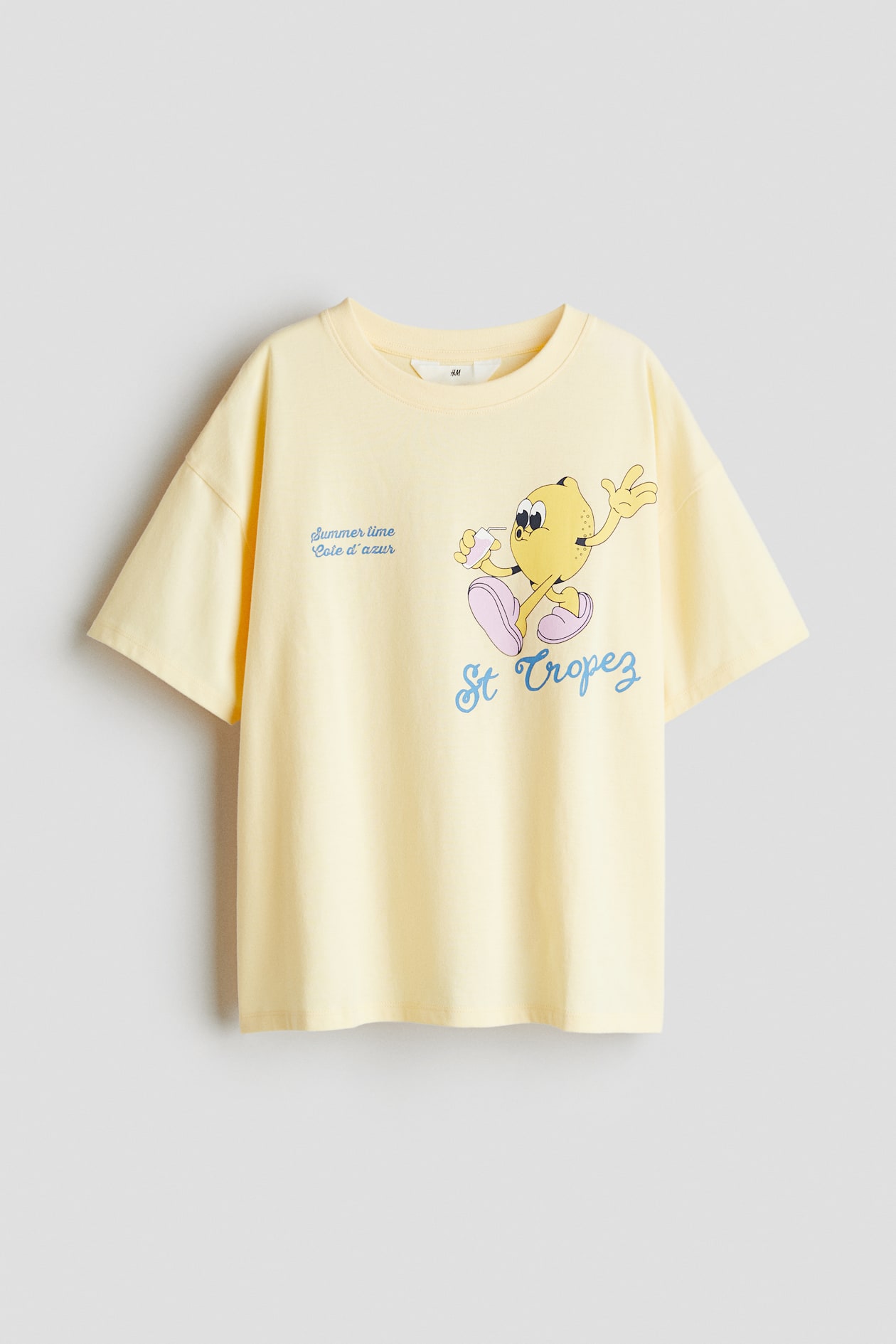 Yellow/lemon Oversized Cotton T-Shirt for kids | H&M US
