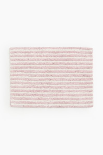 Tufted Cotton Bath Mat - Light pink/striped - Home All | H&M US