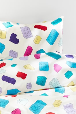 Multicolored/LEGO Patterned Cotton Duvet Cover Set at H&M Home | H&M US