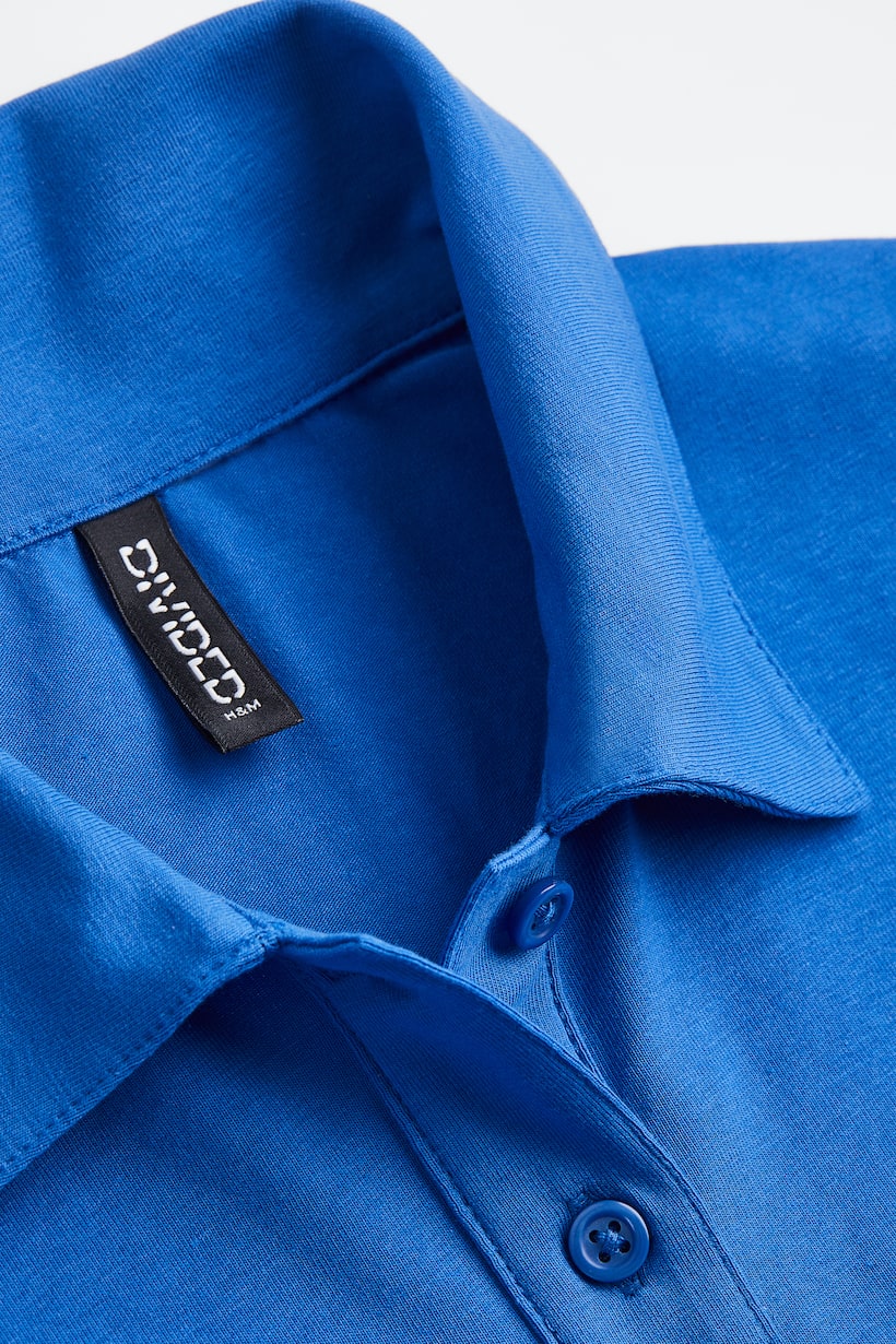 Women's Bright blue/Dazy Dayz Oversized polo shirt dress | H&M IN