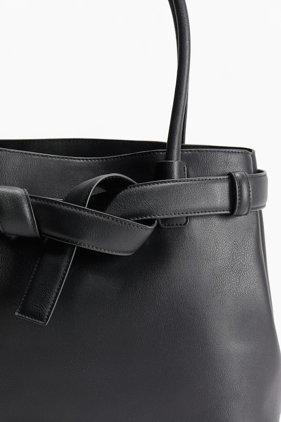 Strap-Detail Tote Bag - Black - Ladies | H&M US