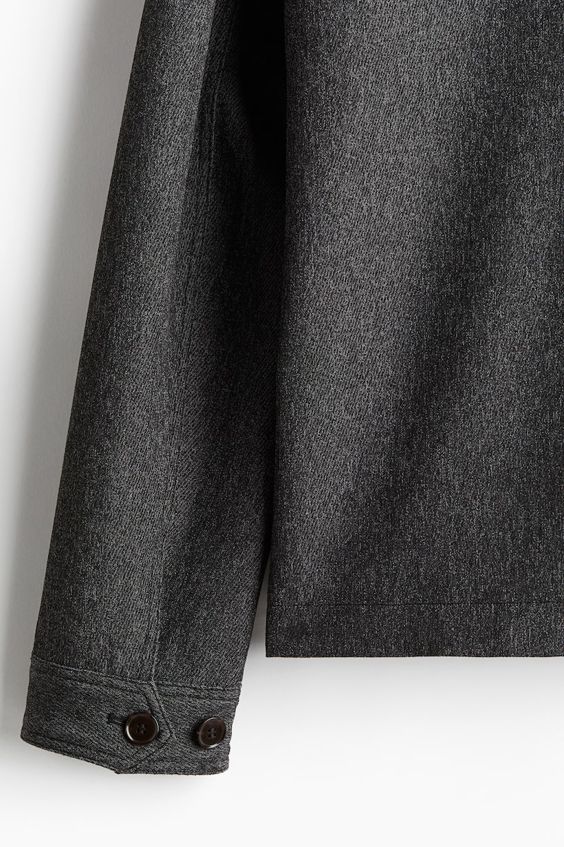 Regular Fit Twill Shacket - Dark gray - Men | H&M US