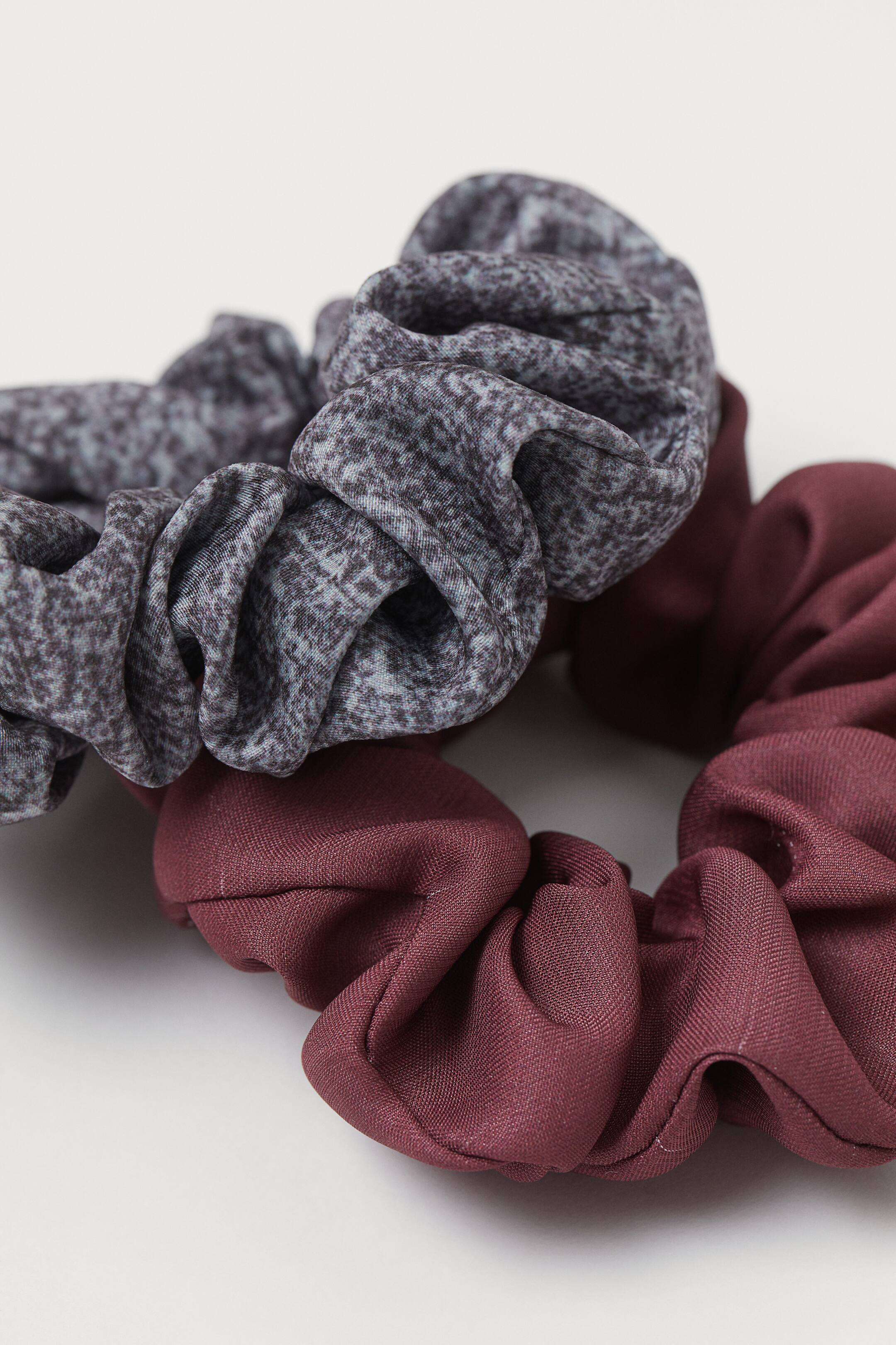 2-pack scrunchies - Dark red/Blue-grey - Ladies | H&M IE