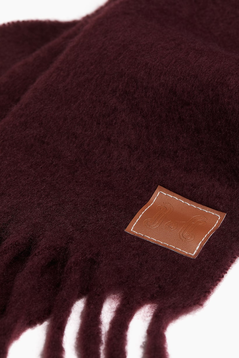 Fluffy Scarf - Burgundy - Ladies | H&M US