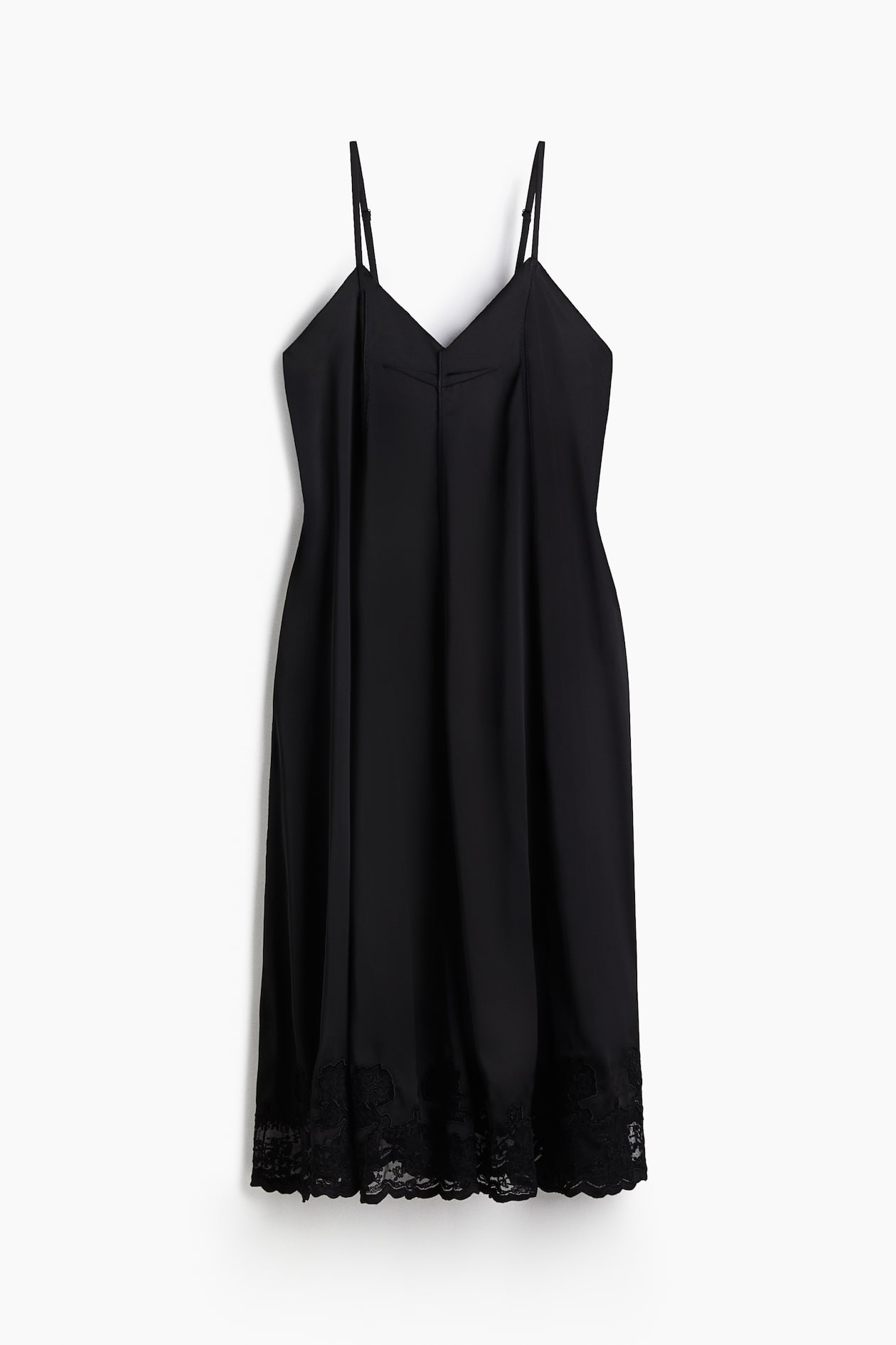Women's Black Lace-Inset Satin Dress | H&M CA