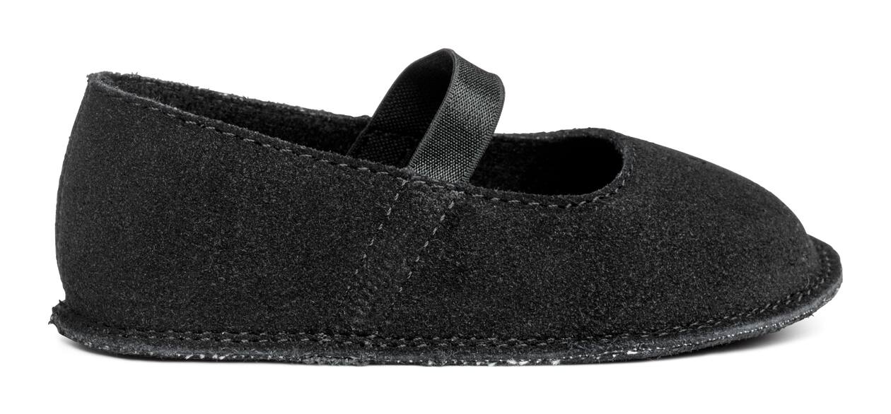 Ballerinaskor i mocka - Svart - BARN | H&M SE