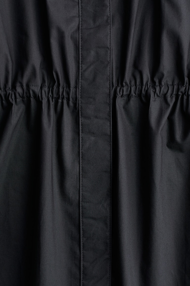 Women's Black Drawstring-detail Cotton Shirt | H&M PH