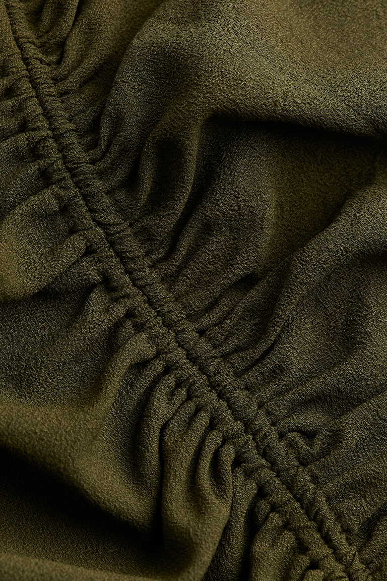 Draped One-shoulder Dress - Dark green - Ladies | H&M US