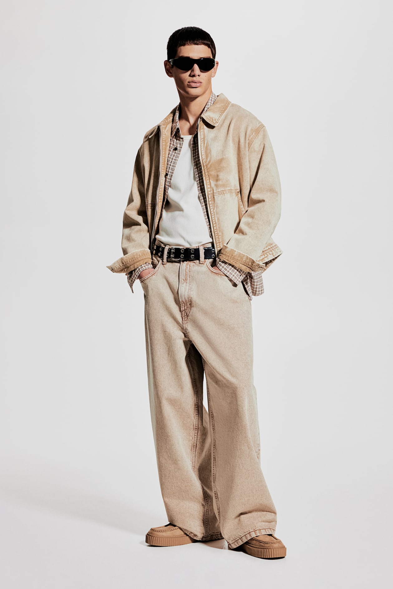 Men’s Denim beige Super Baggy Jeans | H&M US