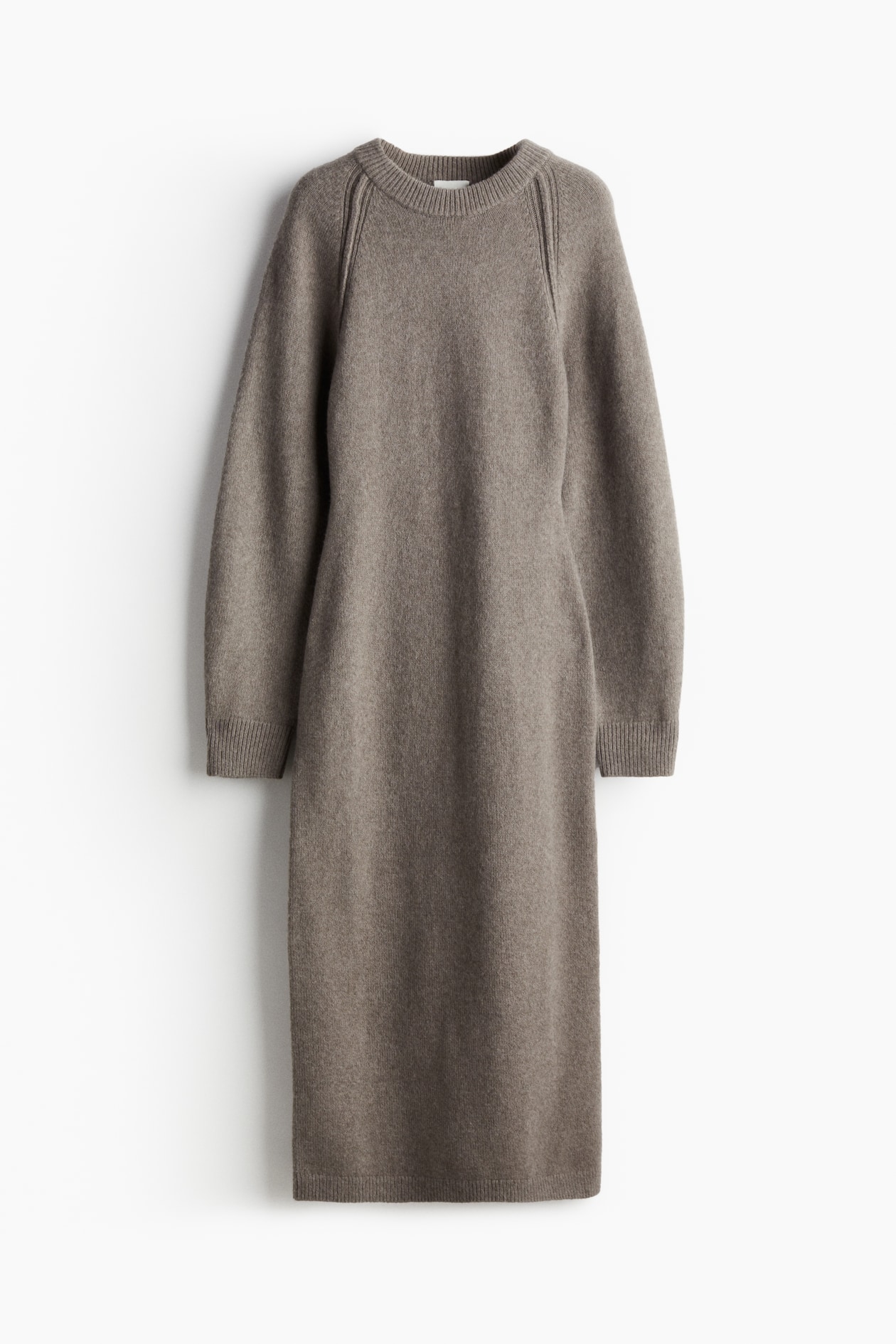 Women's Greige marl Knitted bodycon dress | H&M GB