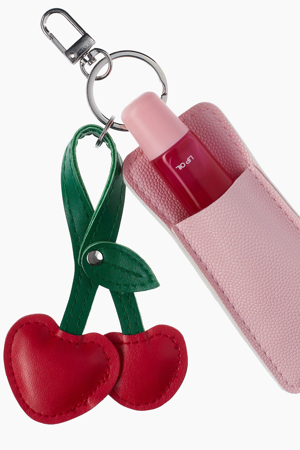Lip Gloss Holder Key Ring - Light pink/cherries - Beauty all | H&M US