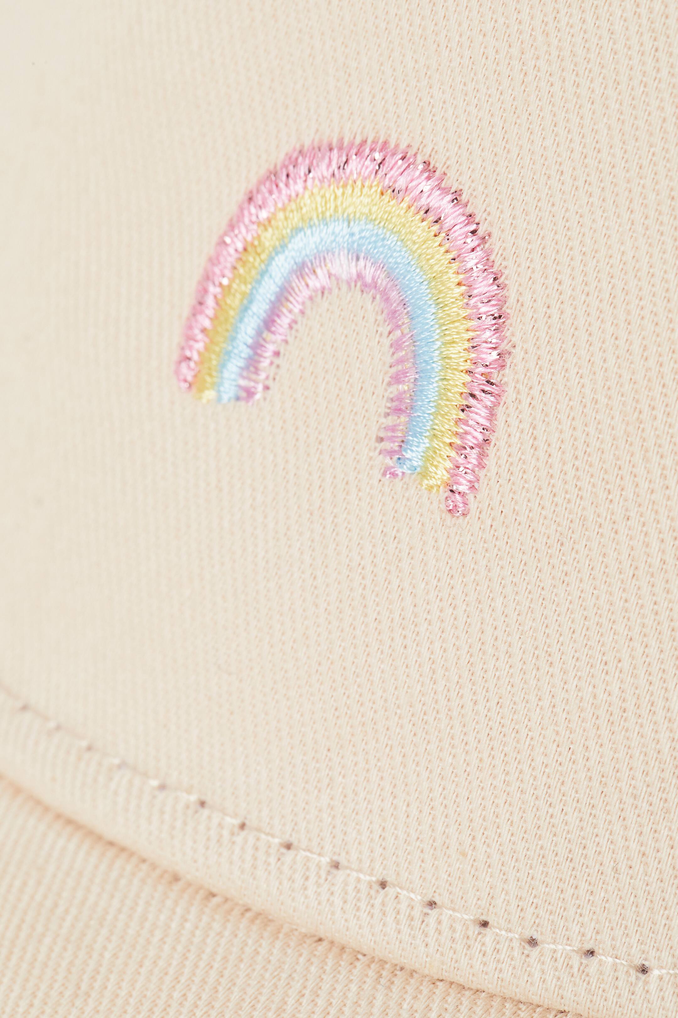 Cotton twill cap - Light beige/Rainbow - Kids | H&M GB