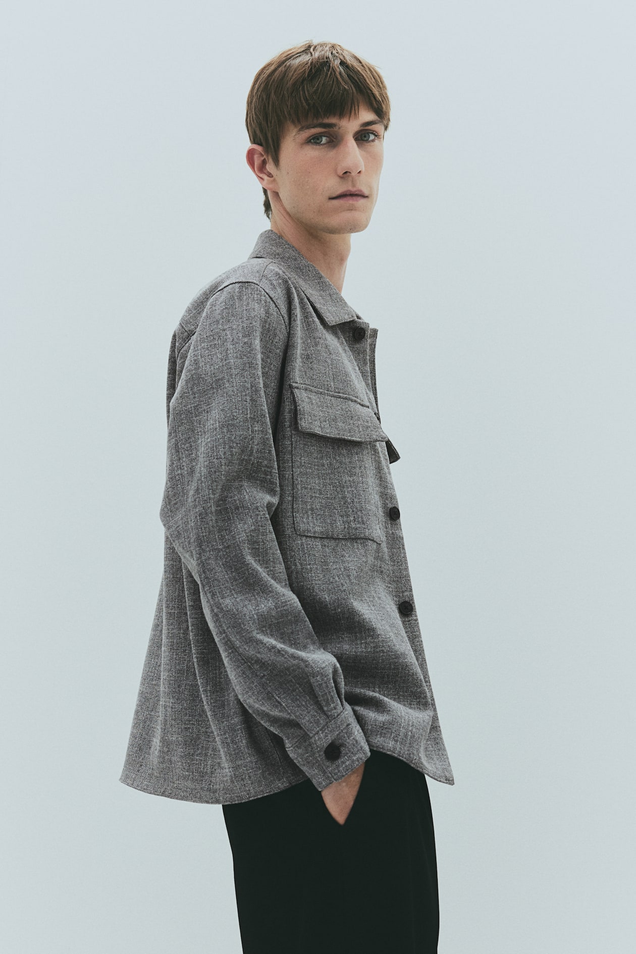 Men’s Gray Regular-Fit Overshirt | H&M CA