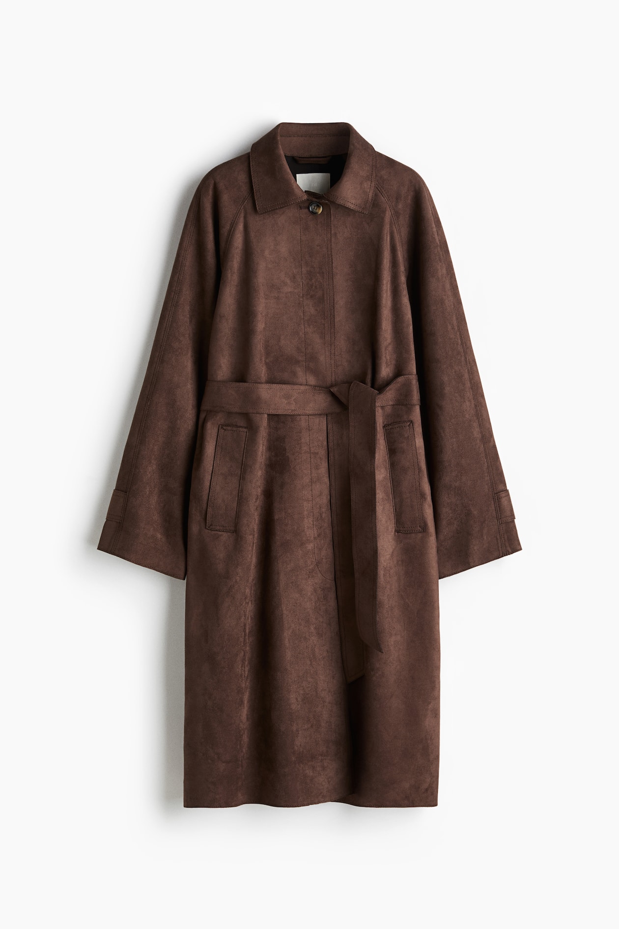 Jas met strikceintuur - Donkerbruin - DAMES | H&M NL