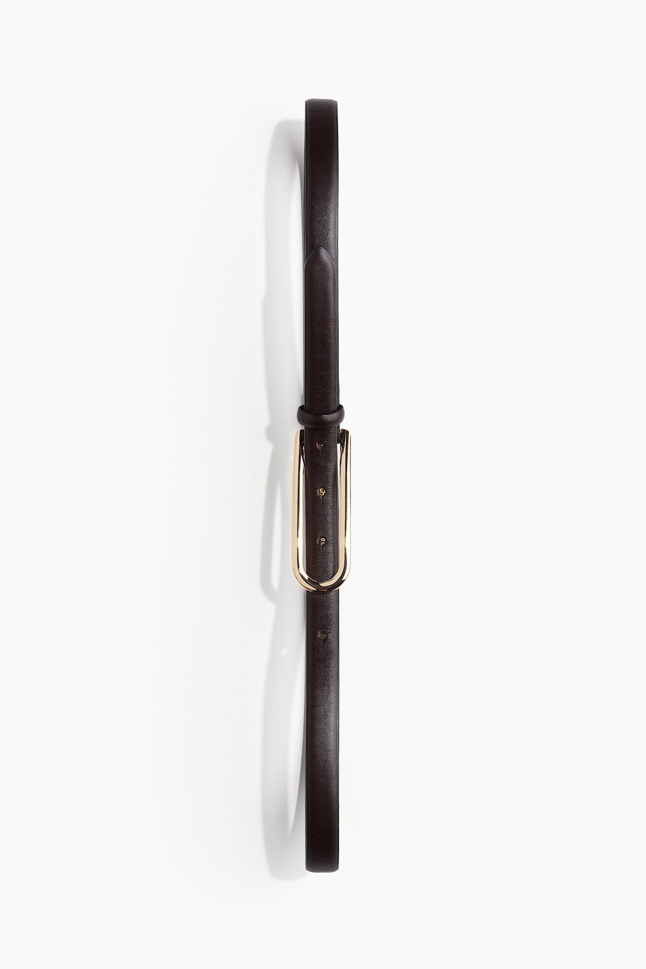Women's Burgundy Narrow leather belt | H&M GB