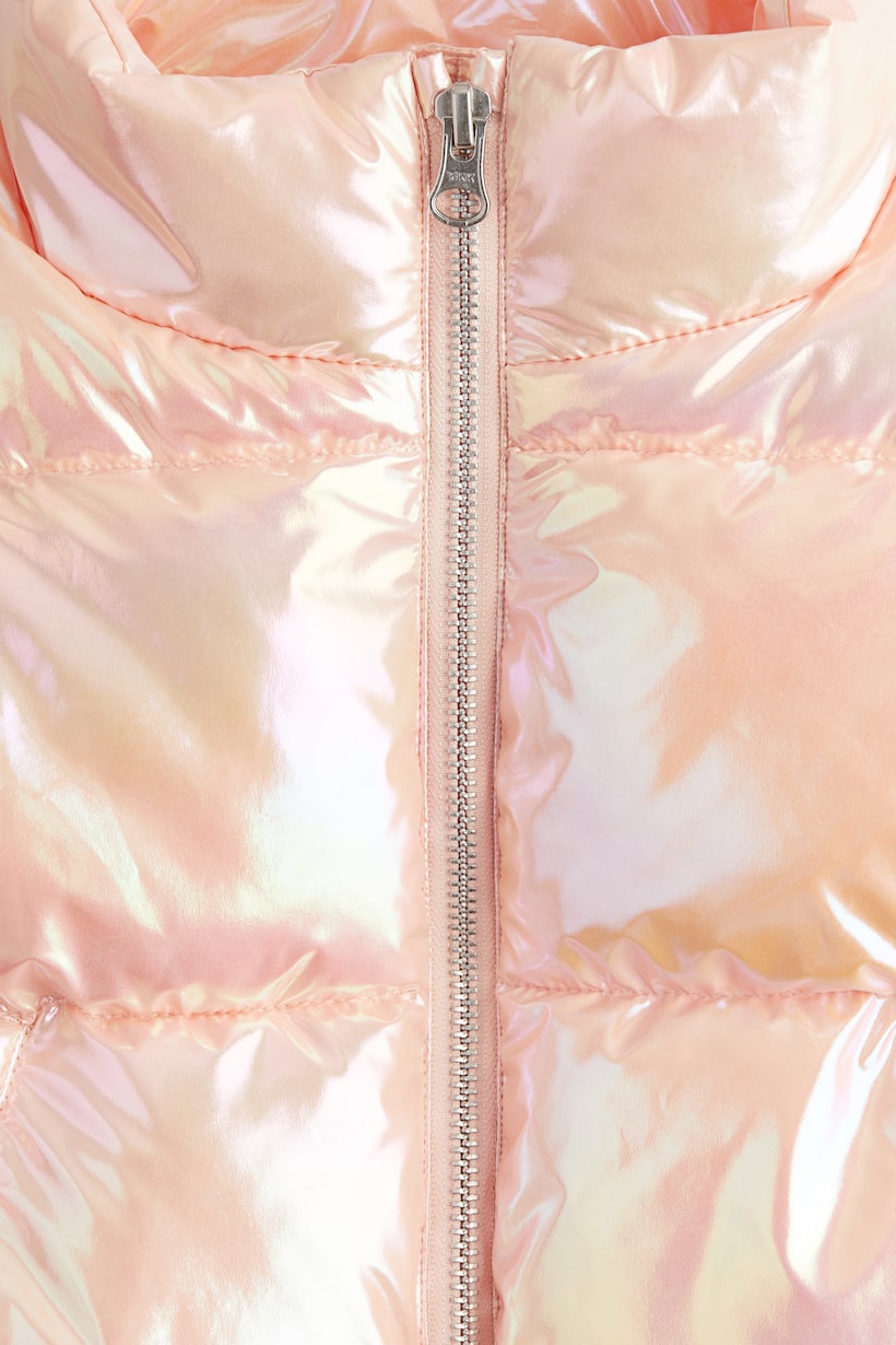 Peach Iridescent Puffer Vest for kids | H&M US