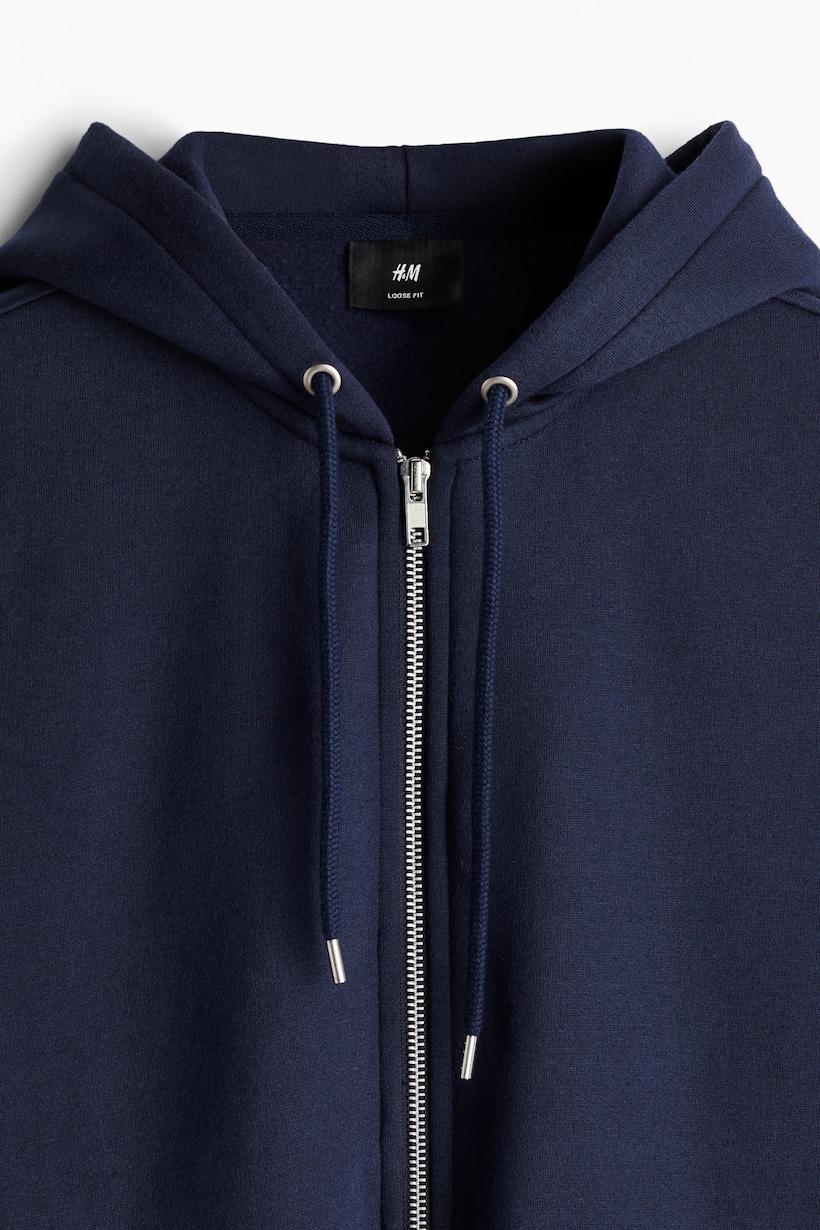 Loose Fit Hooded Jacket - Dark blue - Men | H&M US