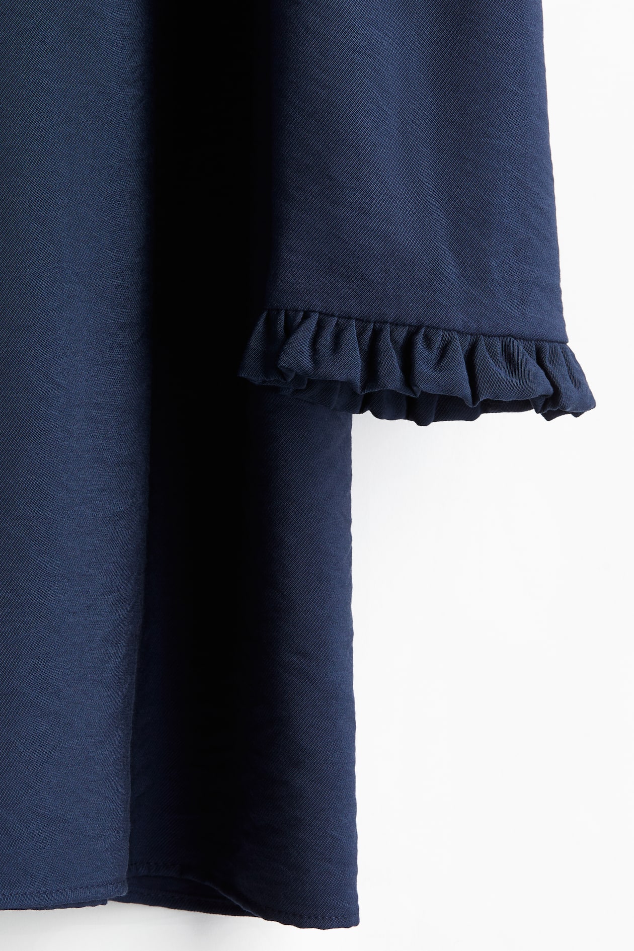 Women's Dark blue Ruffle-Trimmed Jersey Dress | H&M CA
