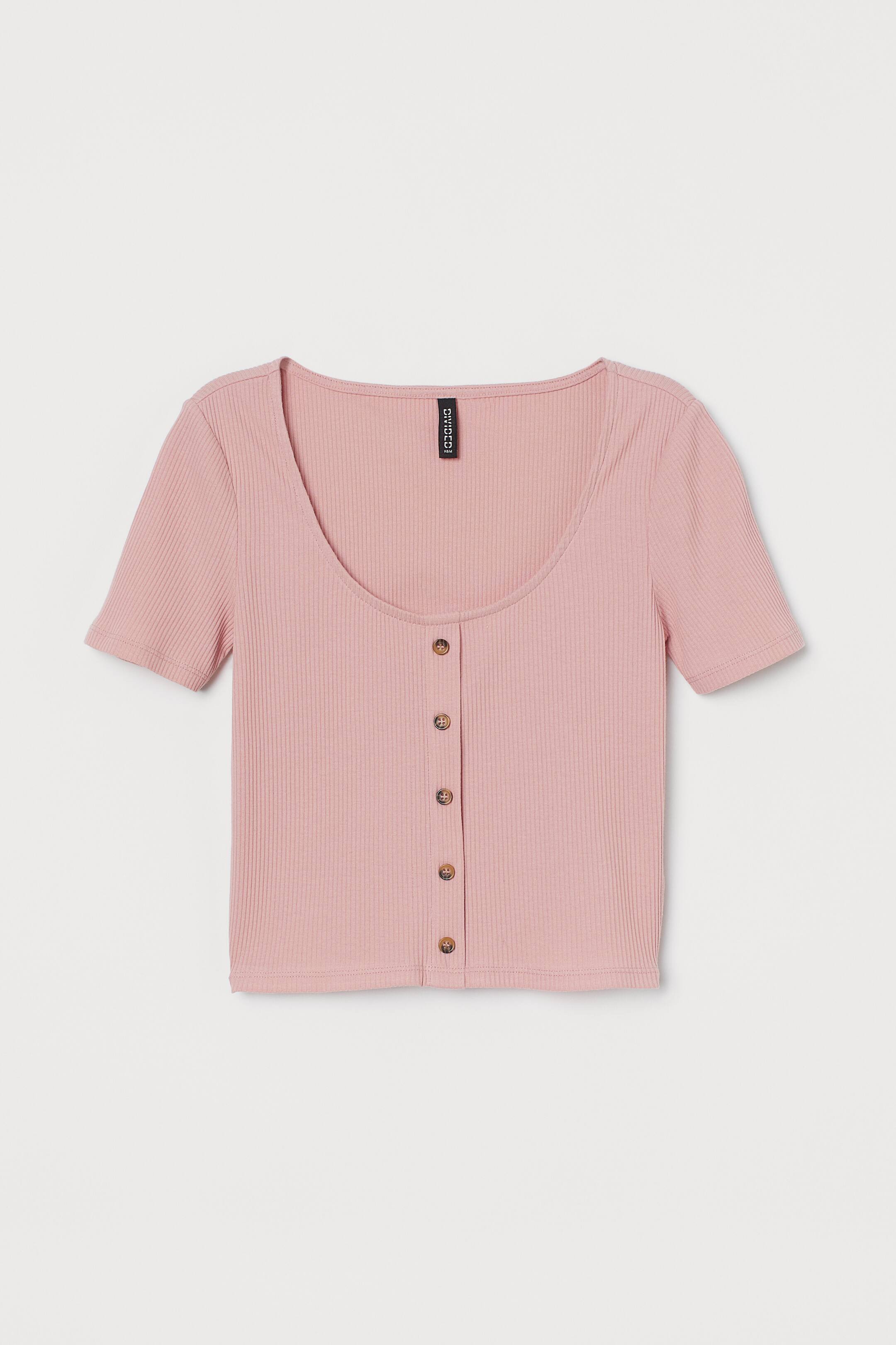 Top acanalado - Rosa palo - Ladies | H&M MX