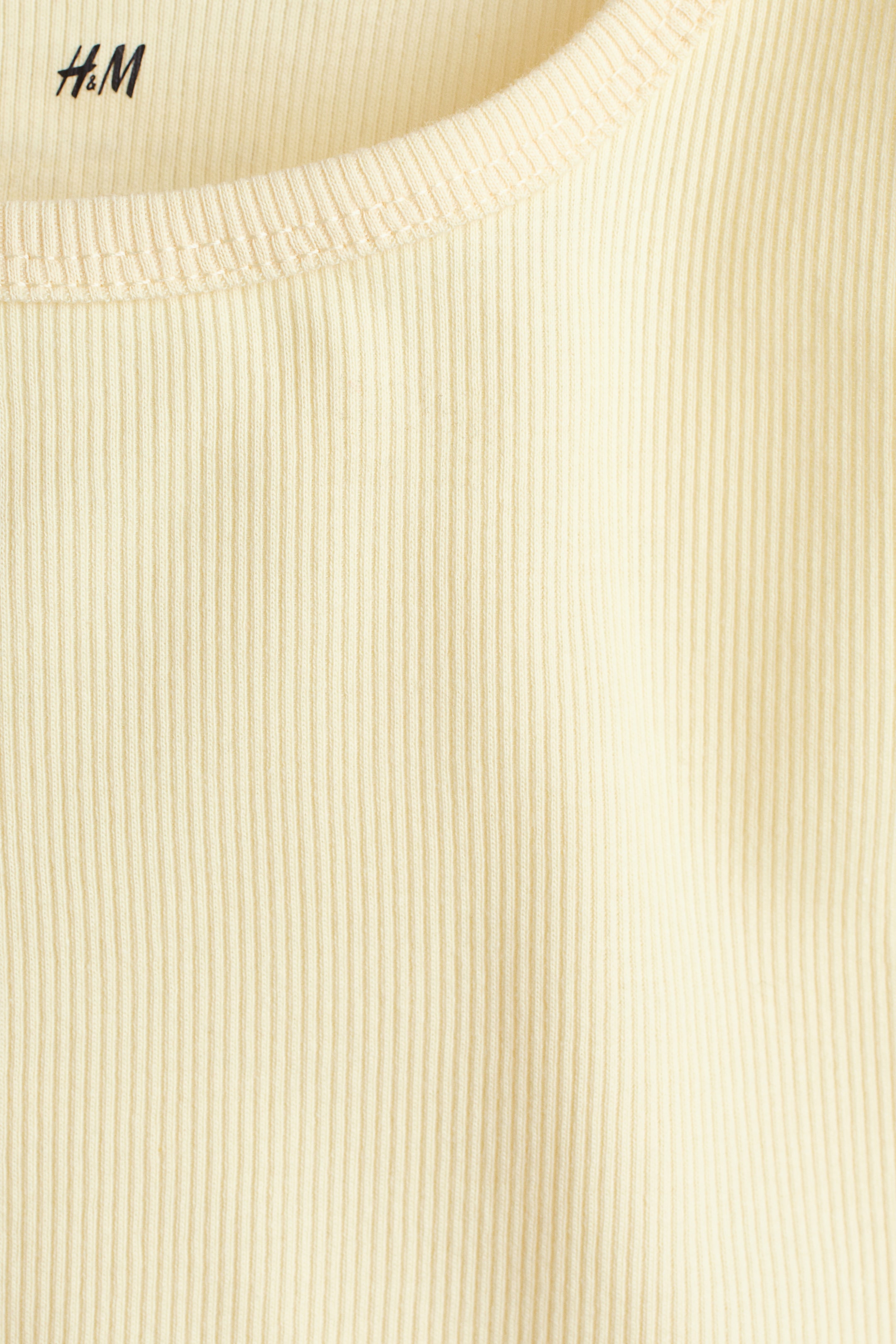 Light yellow Ribbed Cotton Tank Top for kids | H&M US