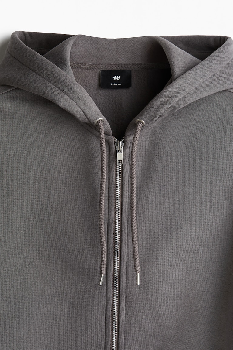 Men’s Dark taupe Loose Fit Hooded Jacket | H&M US