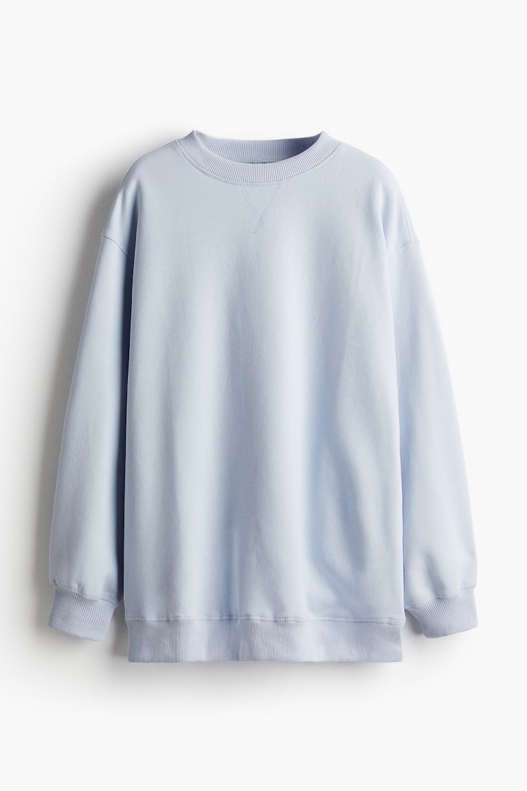 Women's Light blue Oversized Sweatshirt | H&M US