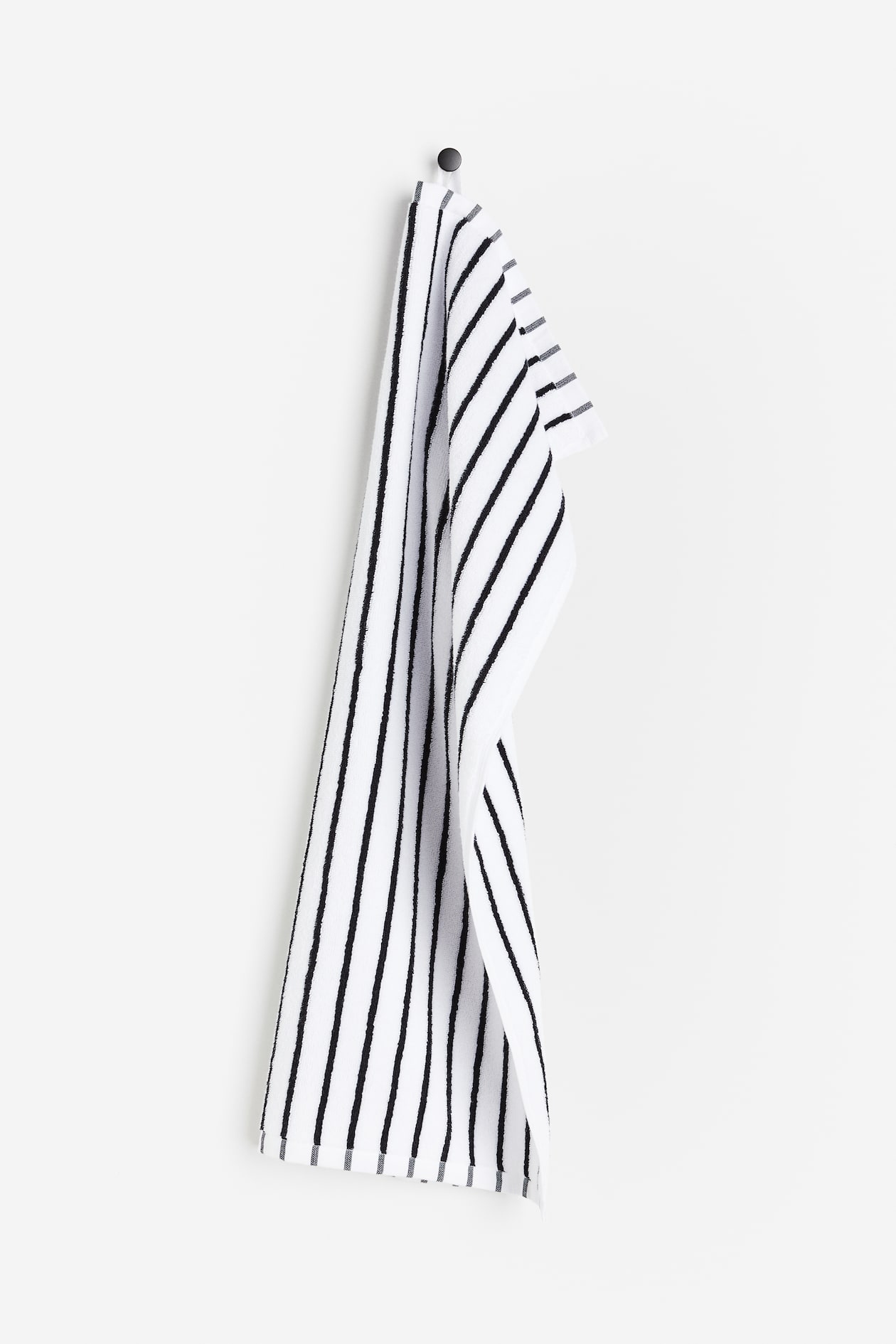 Striped Hand Towel - White/black striped - Home All | H&M US