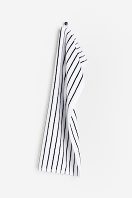 Striped Hand Towel - White/black striped - Home All | H&M US