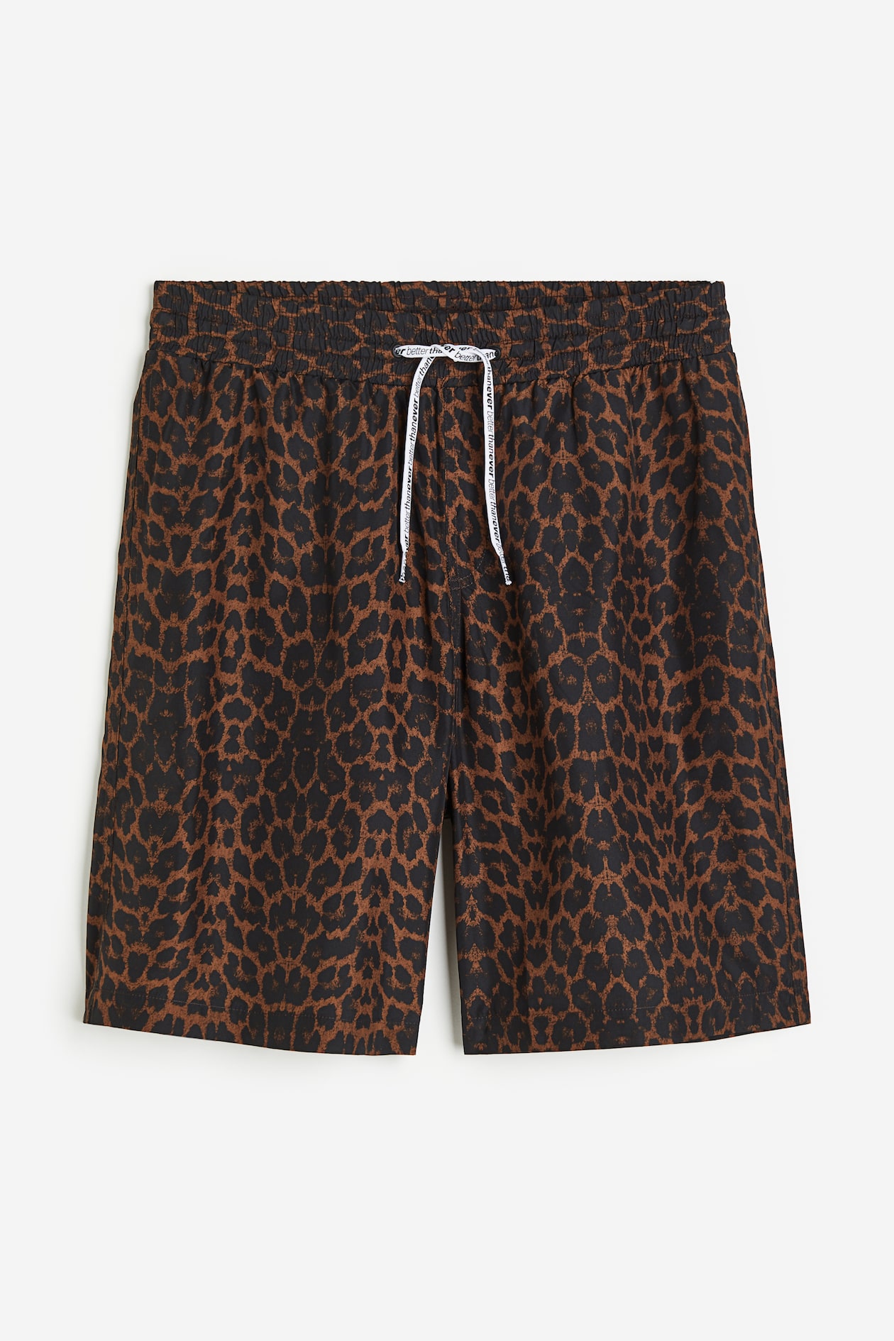 Men’s Brown/leopard print Printed Swim Shorts | H&M PH