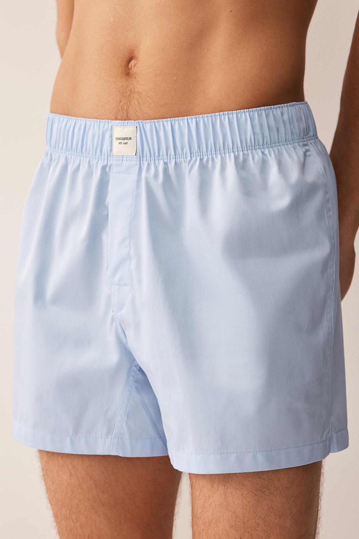 Lot de 2 caleçons en satinette de coton - Bleu clair - HOMME | H&M CA