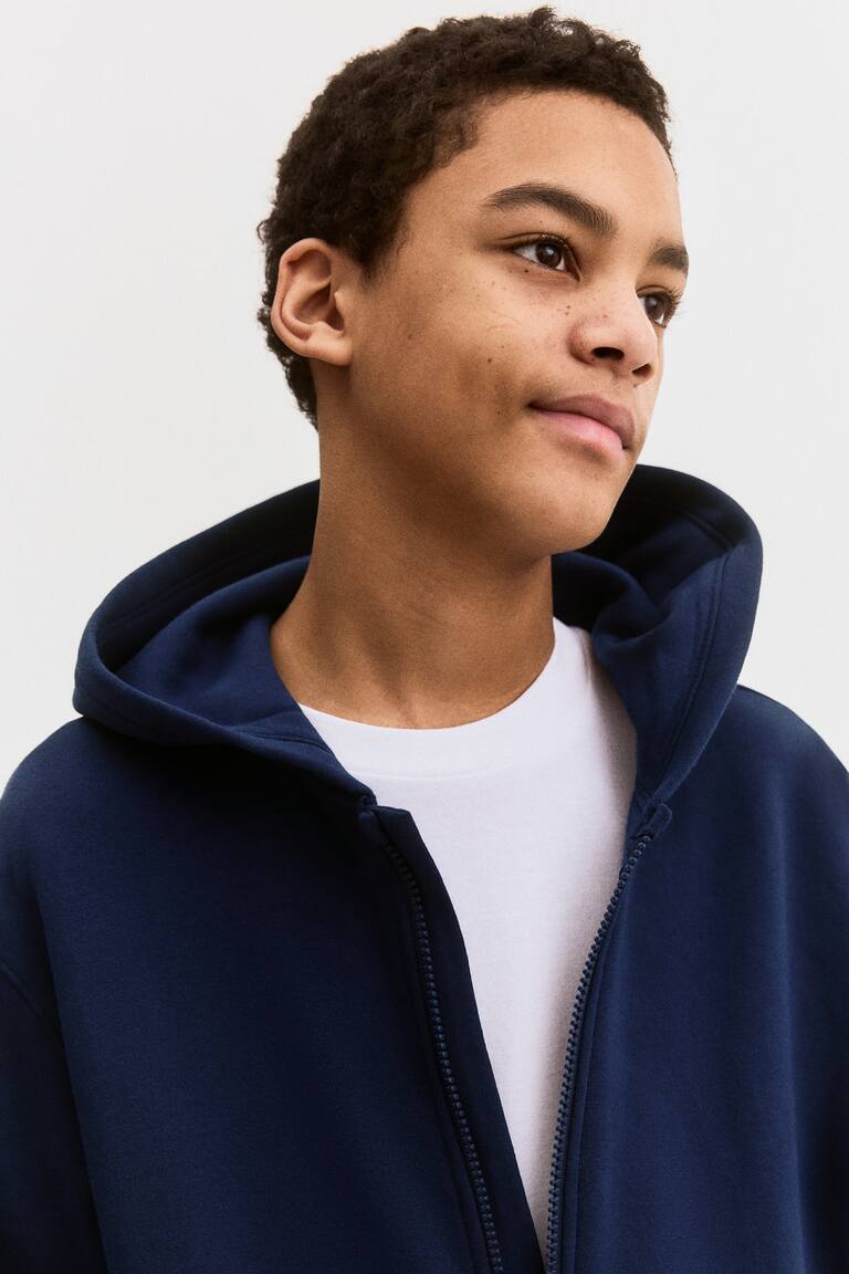 Hooded Jacket - Dark blue - Kids | H&M US