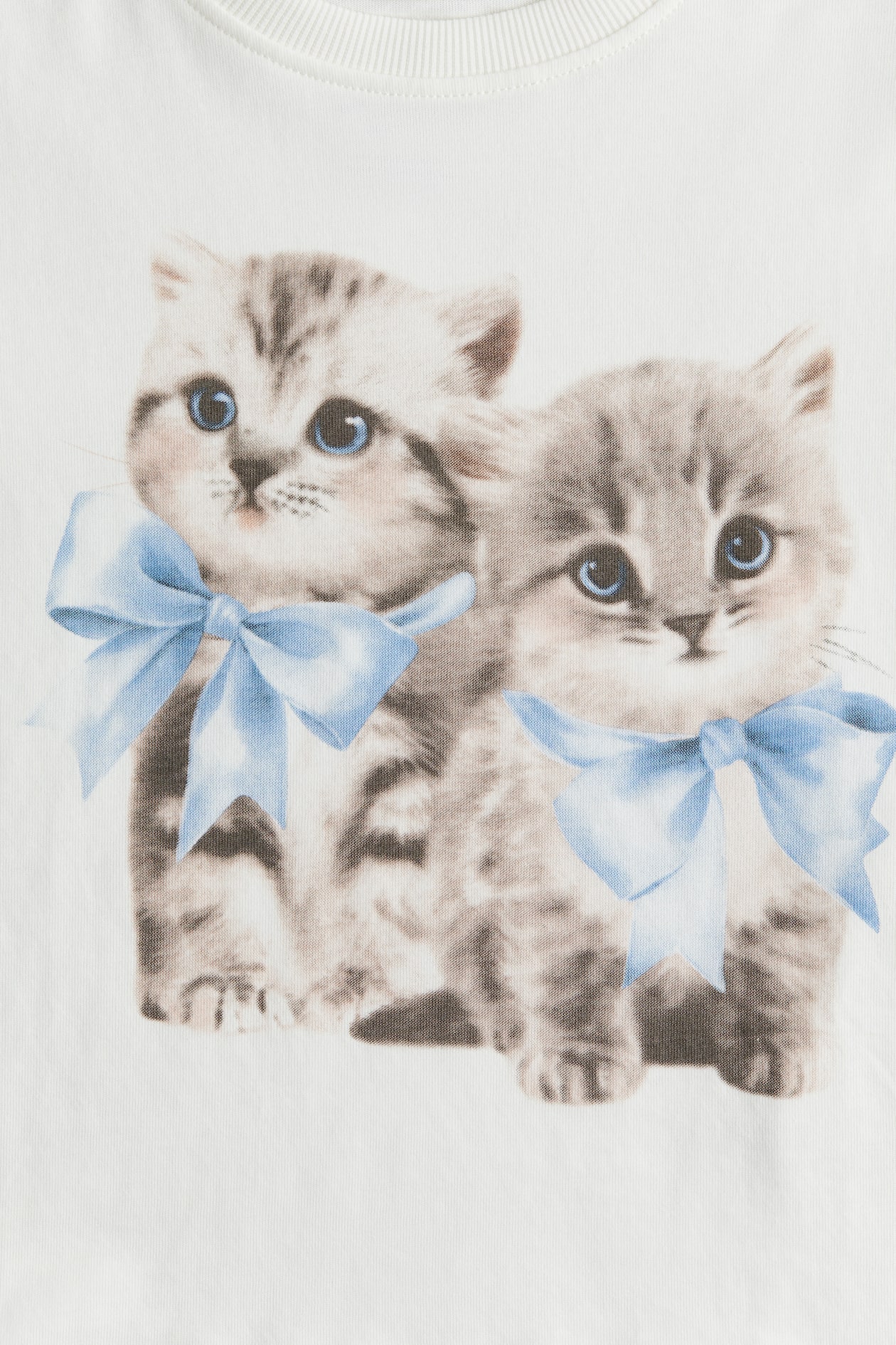 Playera de algodón con diseño - Blanco natural/Gatito - Kids | H&M MX