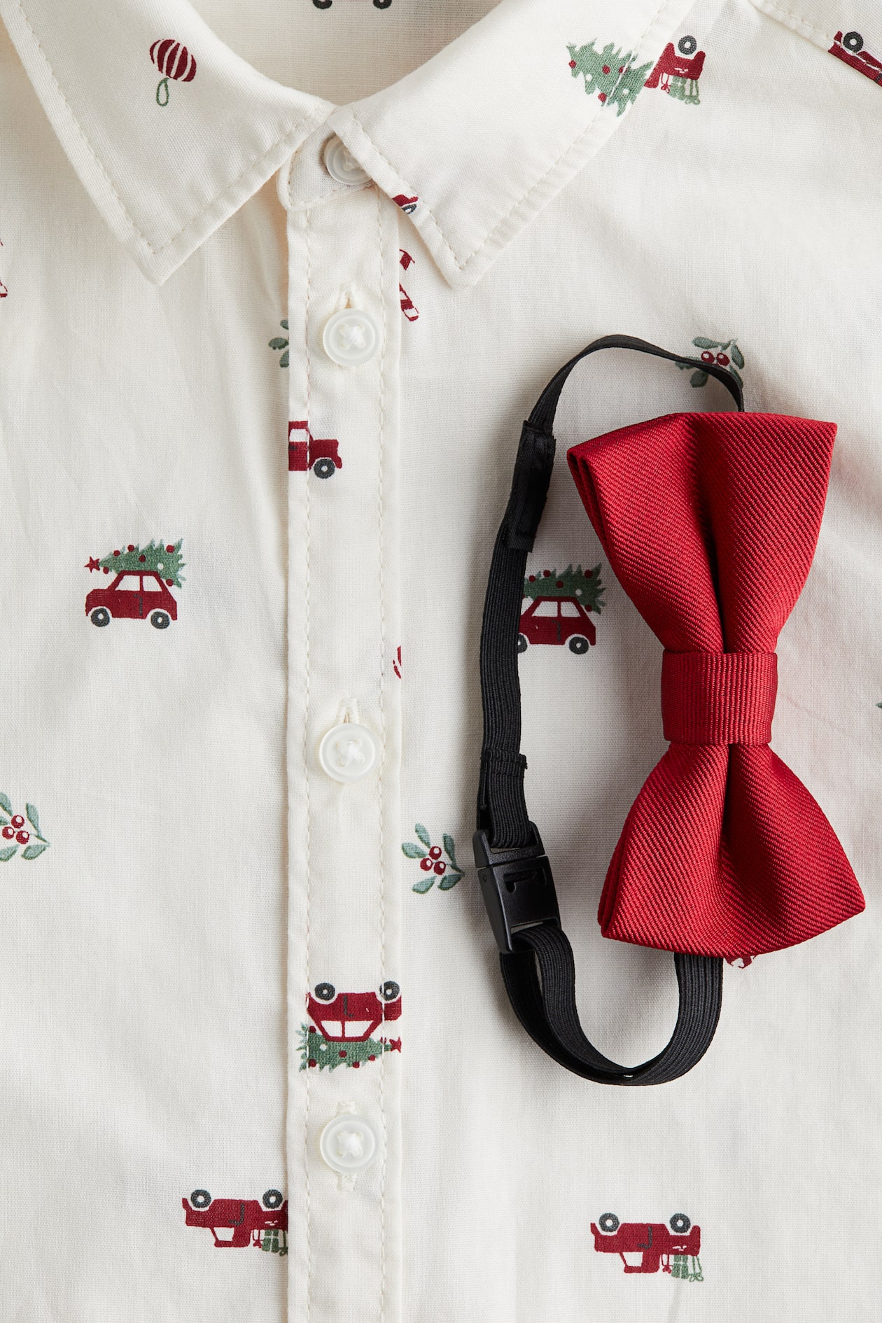 Shirt and Tie - Cream/cars - Kids | H&M US