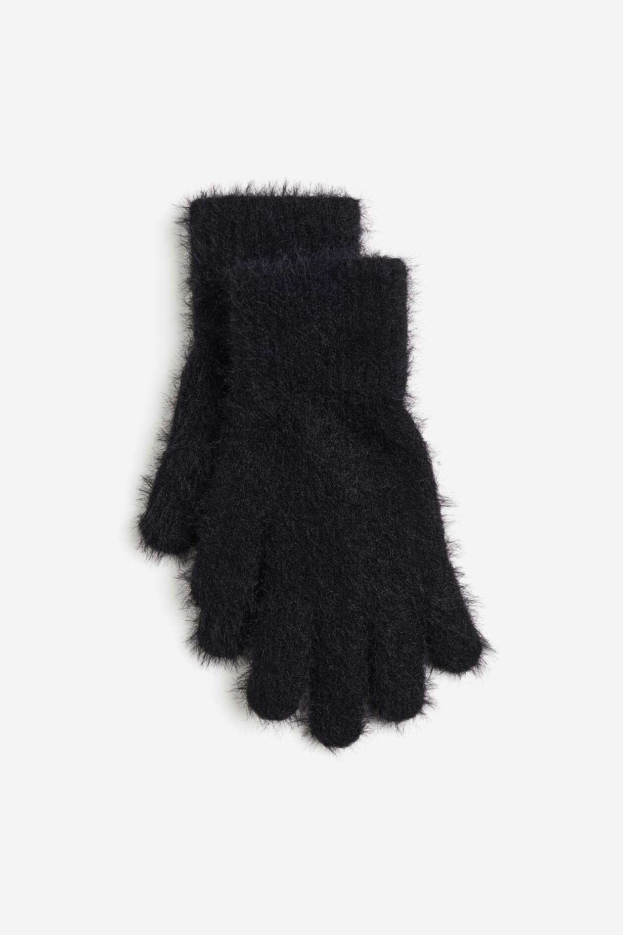 Fluffy Gloves - Black - Ladies | H&M US