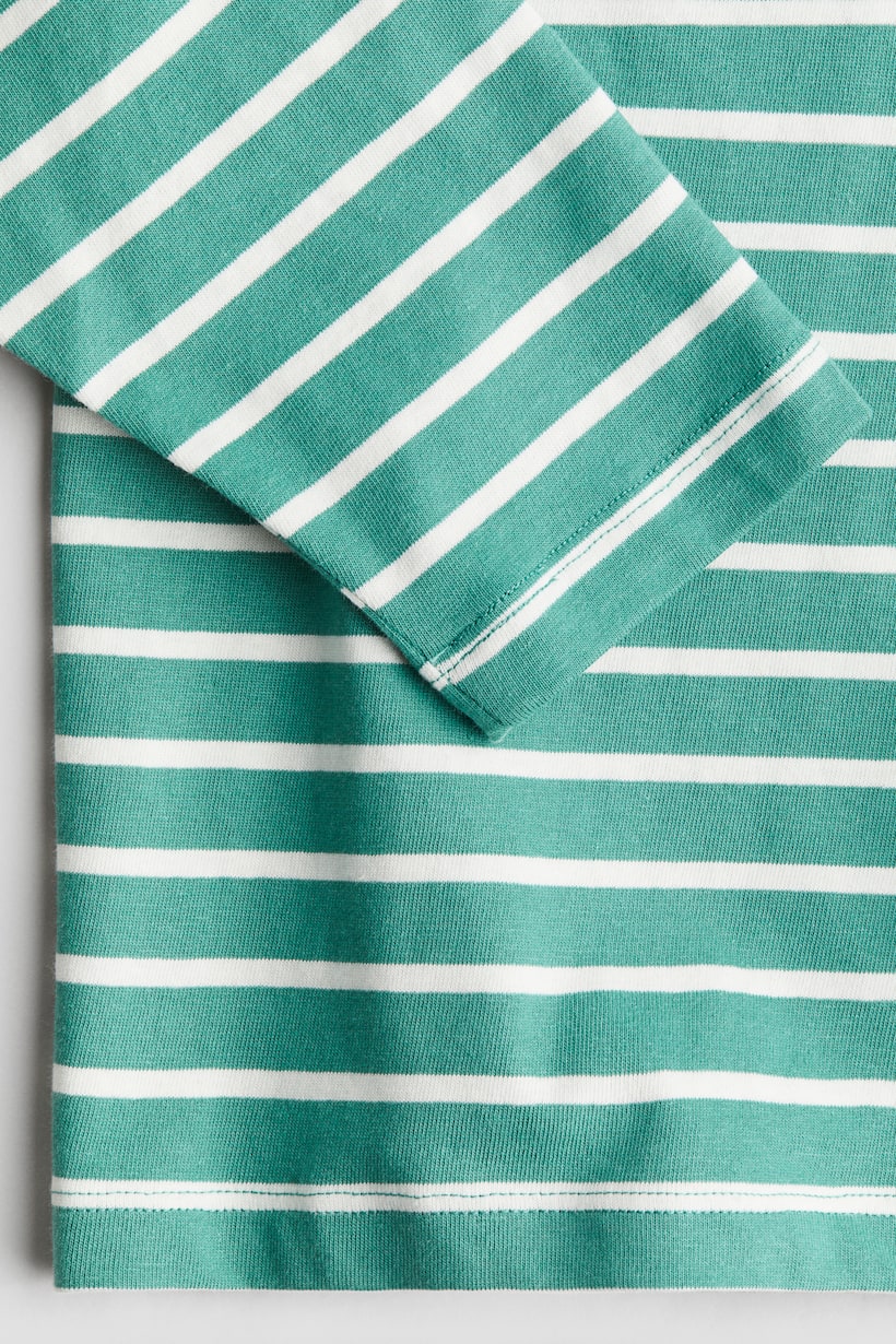 Playera de manga larga - Verde/Rayado - Kids | H&M MX