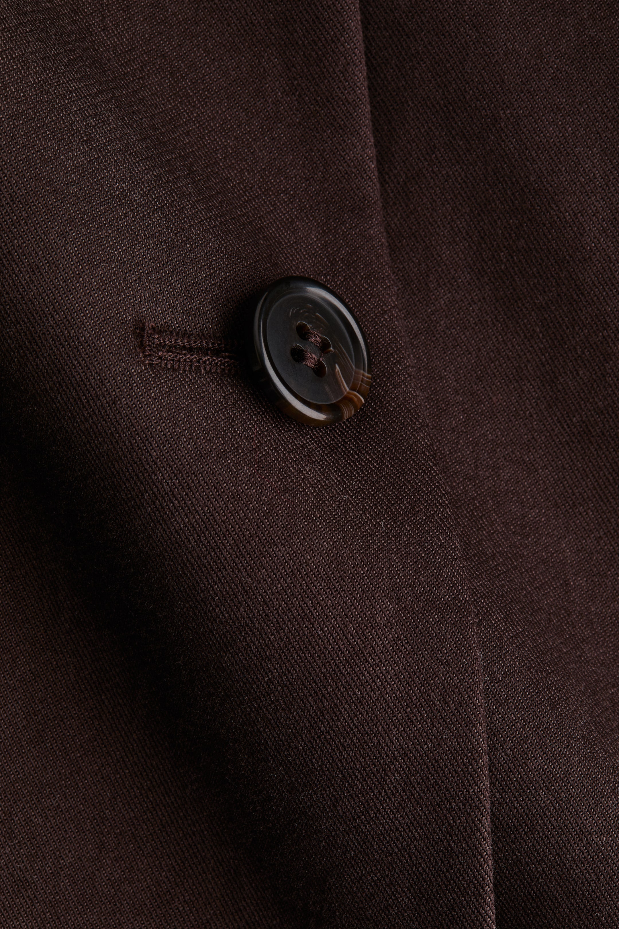 Women's Dark brown Puff-Sleeved Twill Jacket | H&M CA