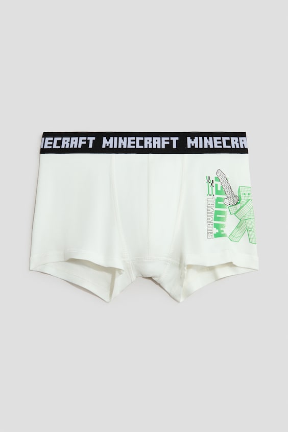 5-pack de bóxers trunk - Verde/Minecraft - Kids | H&M MX