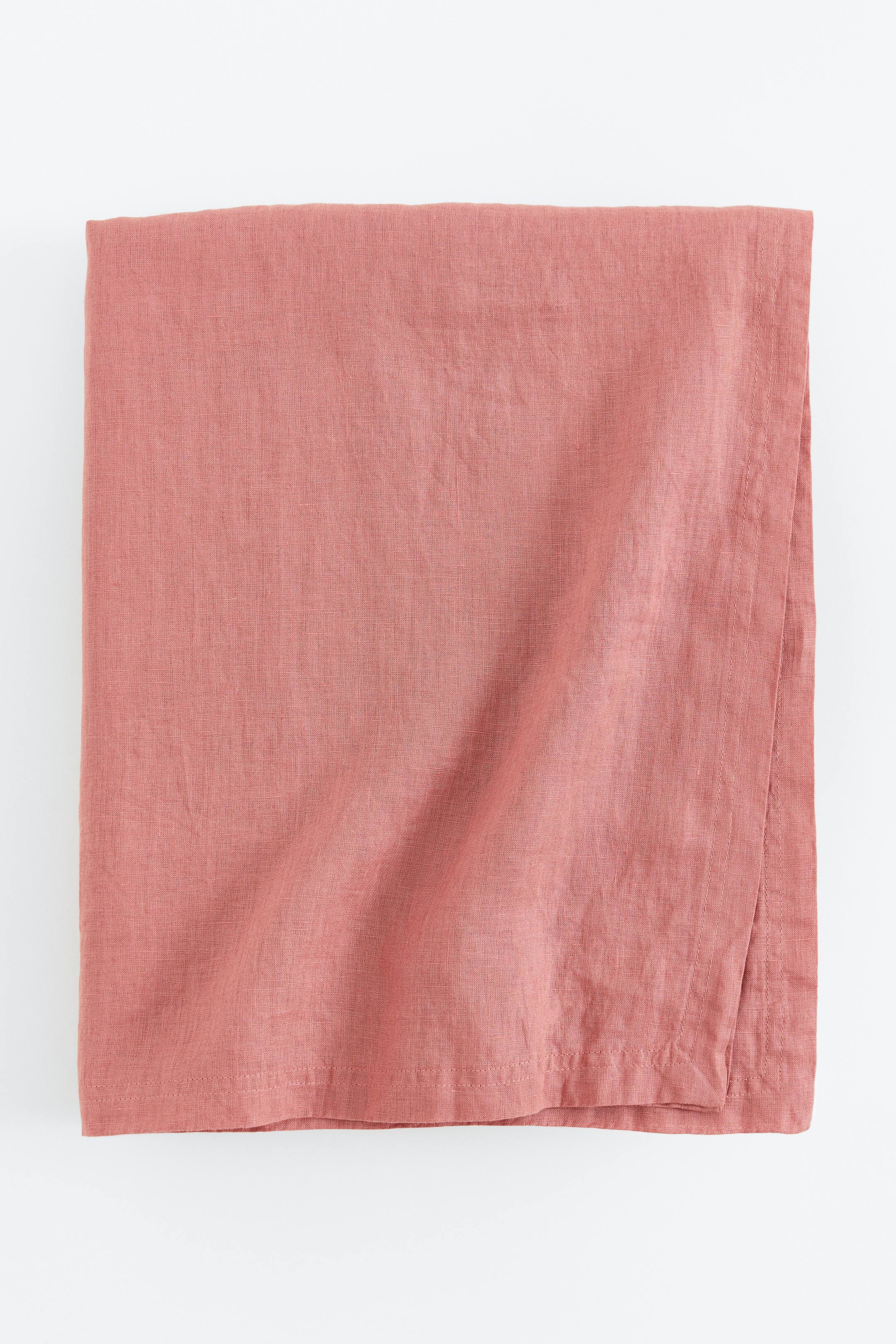Washed Linen Tablecloth - Dark dusty rose - Home All | H&M CA