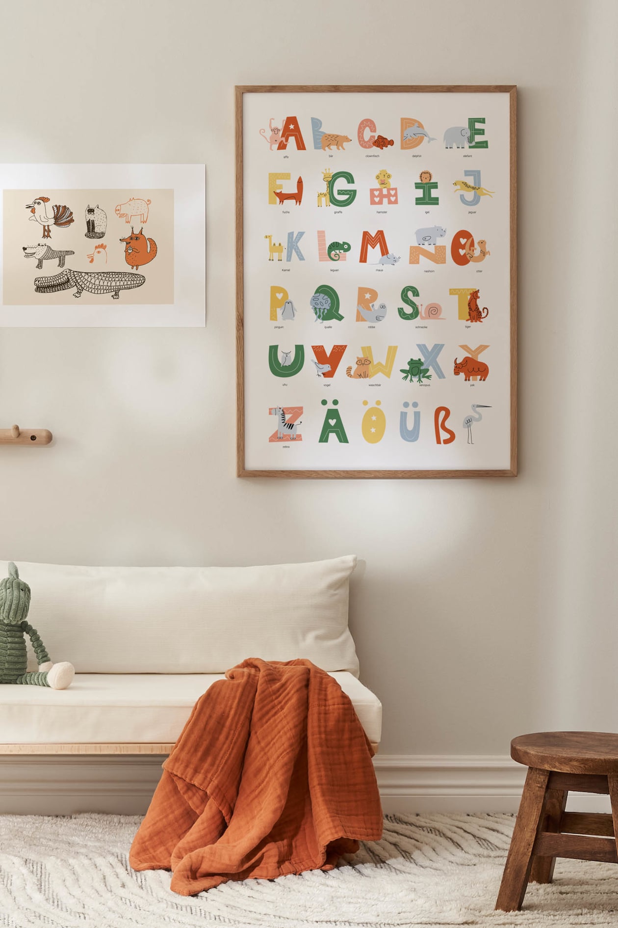 German Abc Poster - White/red/green - Postery - Home All | H&M GB