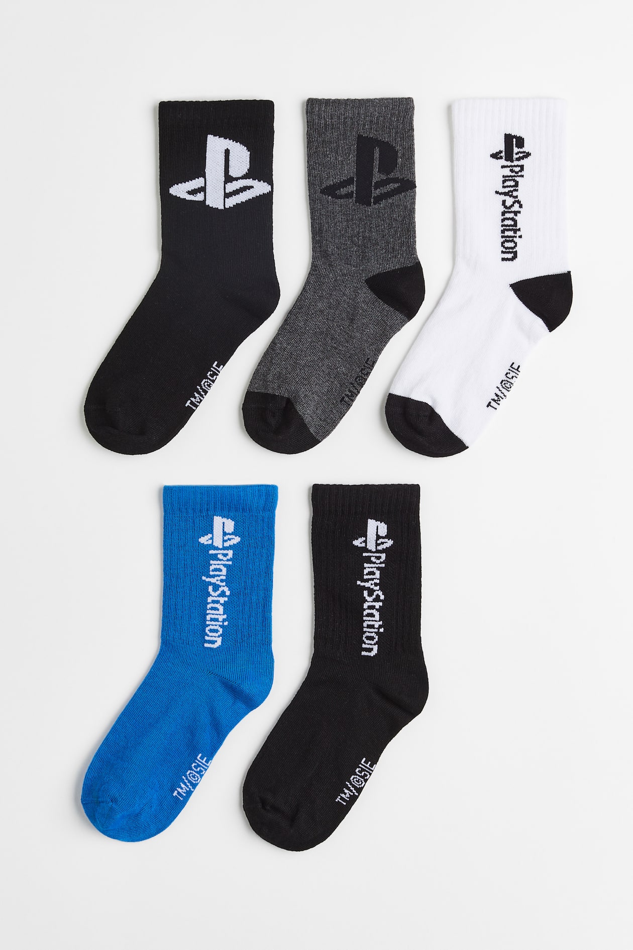 5-pack Intarsia-motif Socks - Black/PlayStation - Kids | H&M US