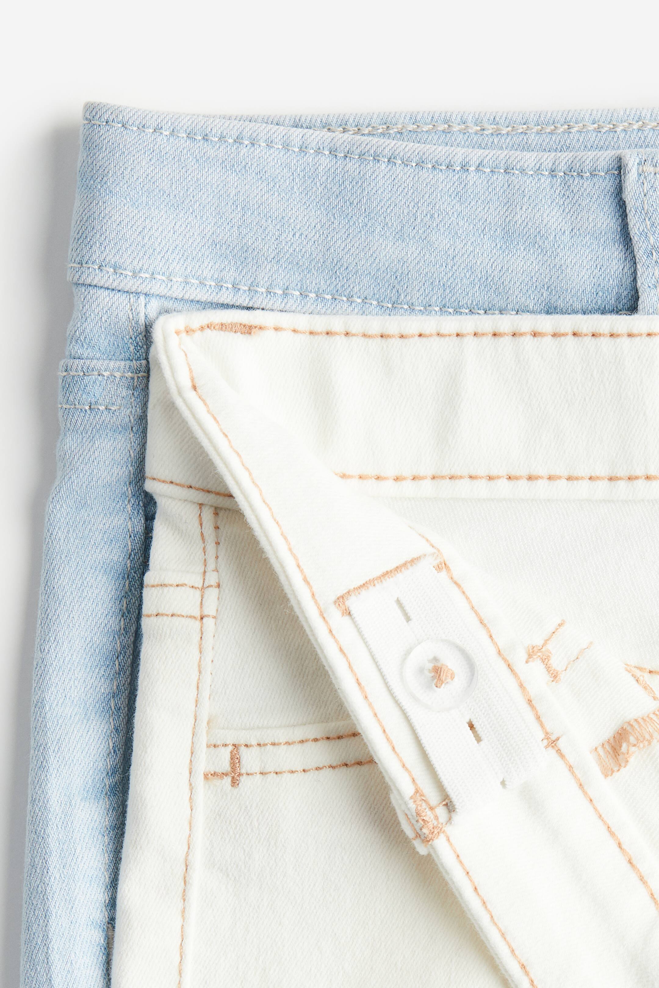 - Σετ με 2 denim σορτς - Ανοιχτό μπλε denim/λευκό - Kids | H&M GR